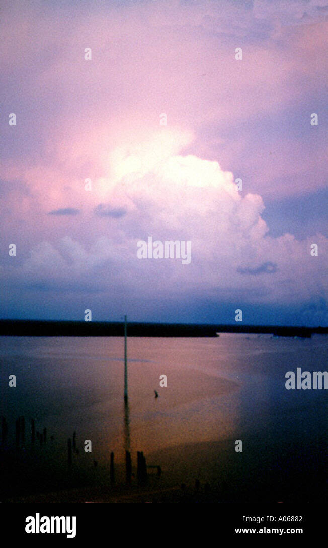 purple sky over marco island florida Stock Photo - Alamy
