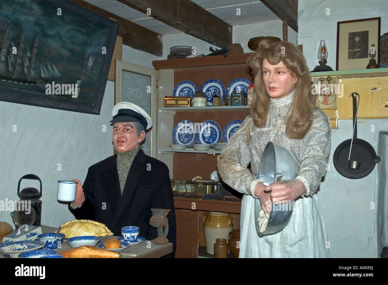a 19th century household scene at the shipwreck and heritage museum in ...