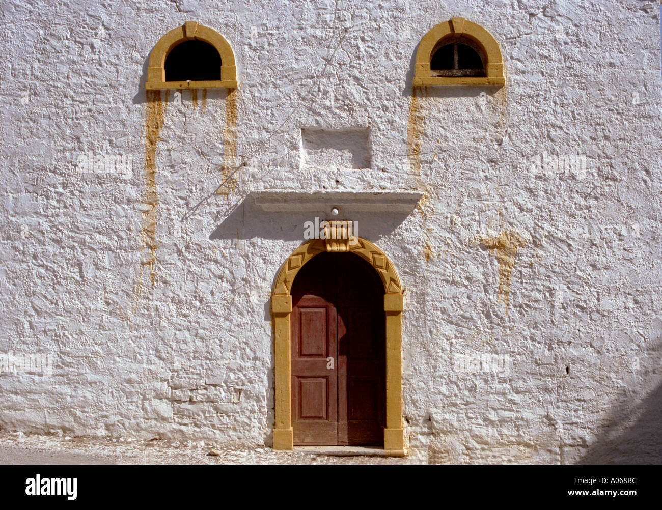 Greek doorway and windows Stock Photo - Alamy