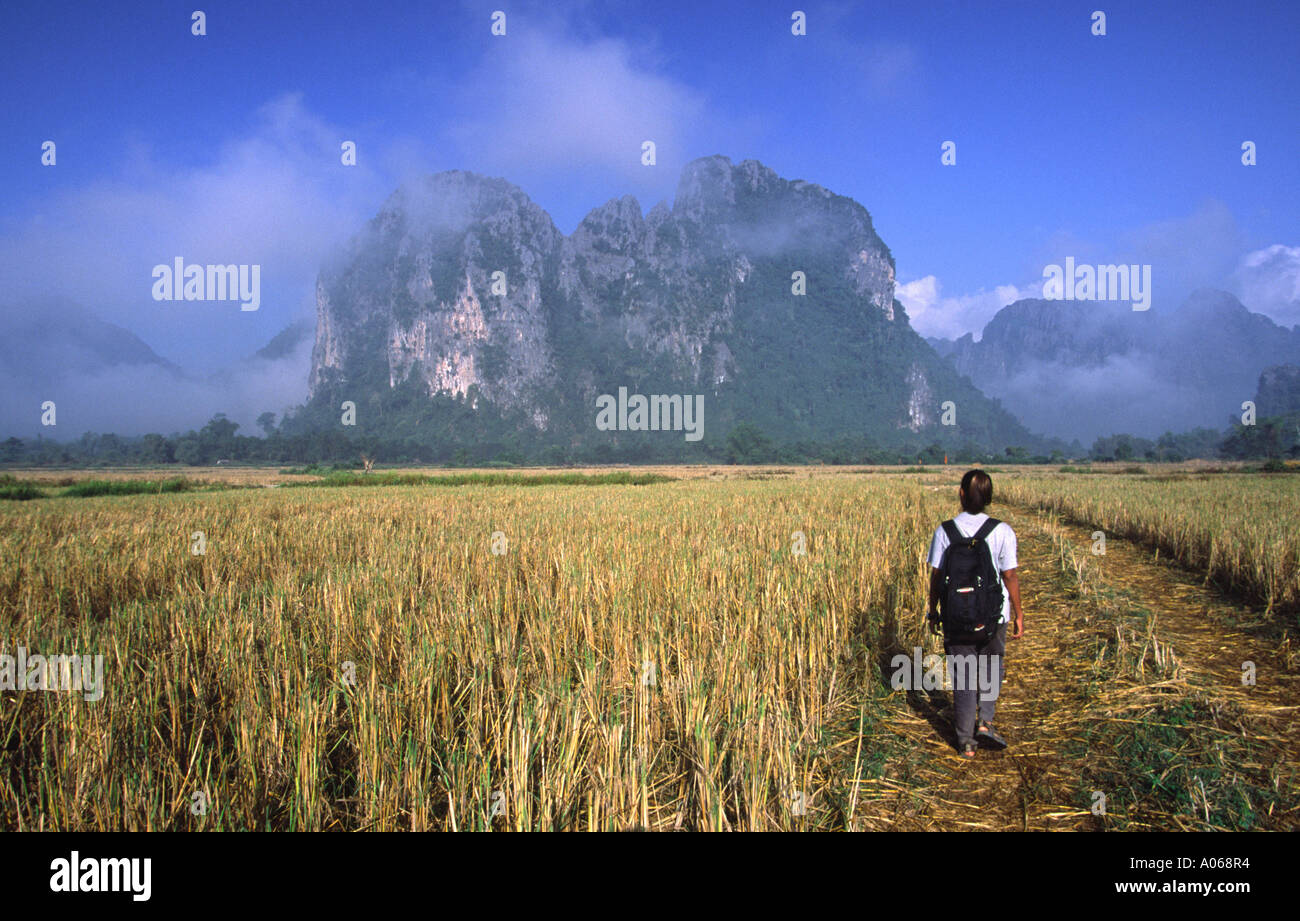 Hiking. Van Vieng, Laos Stock Photo - Alamy