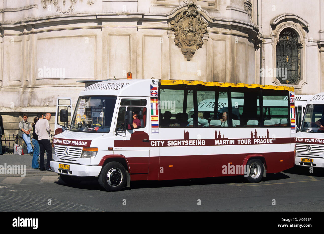 Tourist bus in Prague Stock Photo - Alamy
