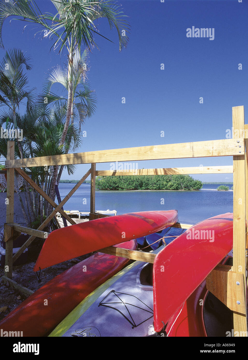 canoes captiva island florida Stock Photo - Alamy