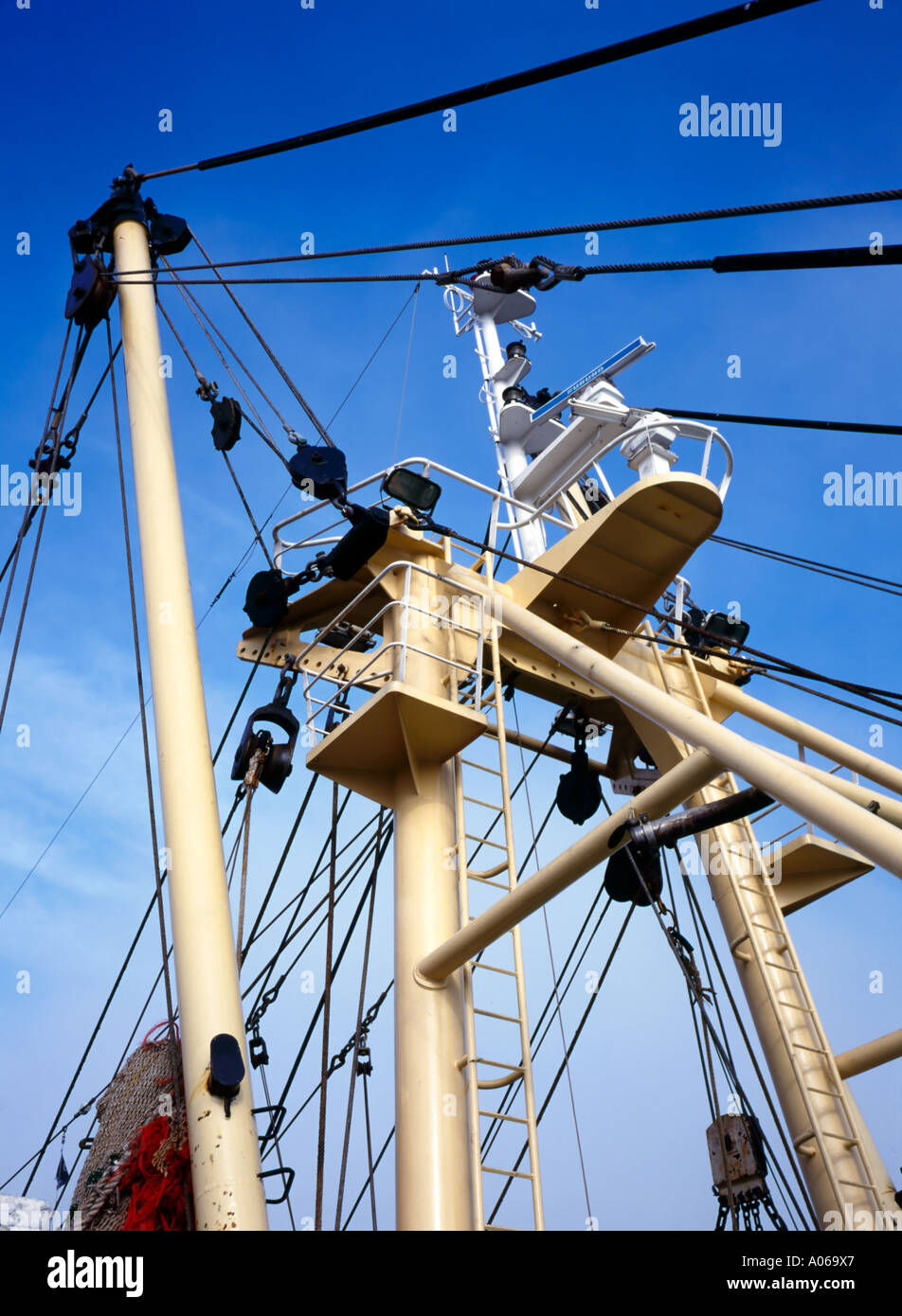 Mast of a Dutch fishing boat Stock Photo - Alamy