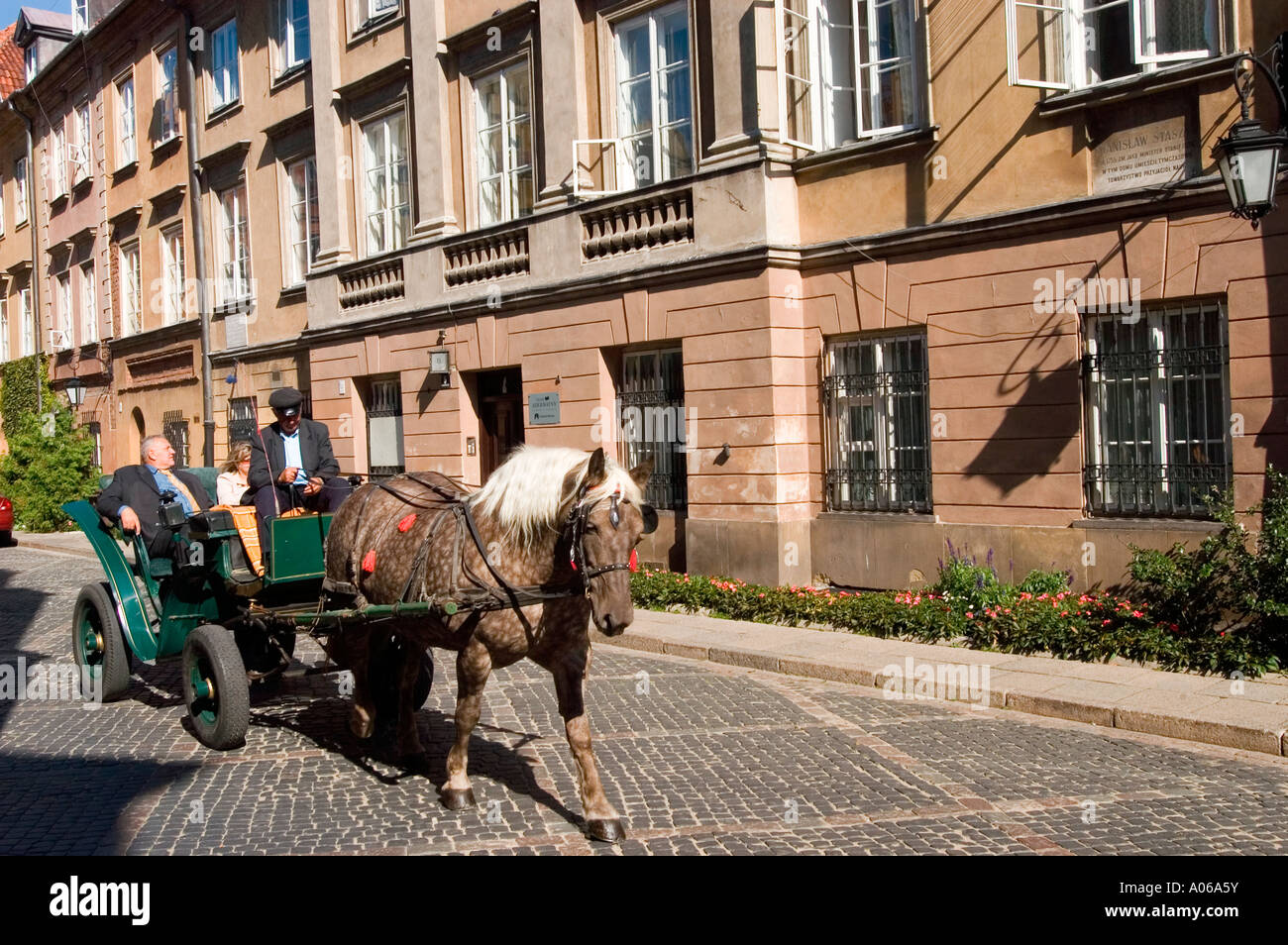 Tourist horse cab on heritage Warsaw Old City Poland Stock Photo - Alamy