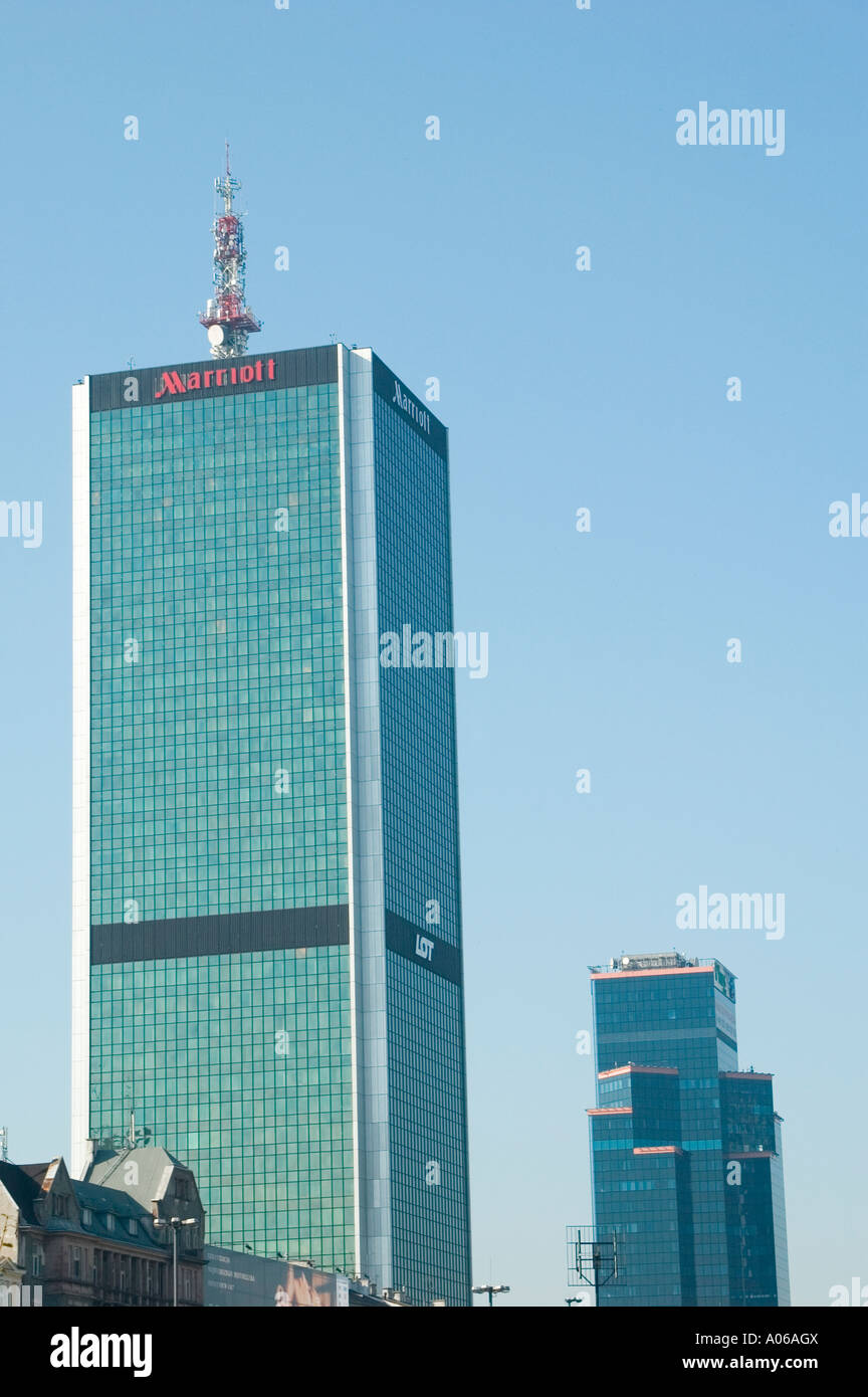 Marriott hotel skyscraper in Warsaw city Poland Stock Photo - Alamy
