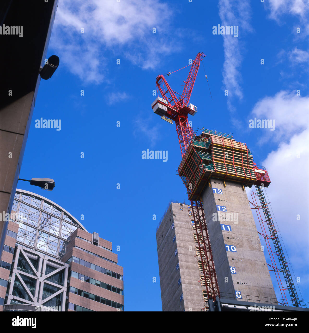 Office construction adjacent to Terry Farrell's Alban Gate building at ...