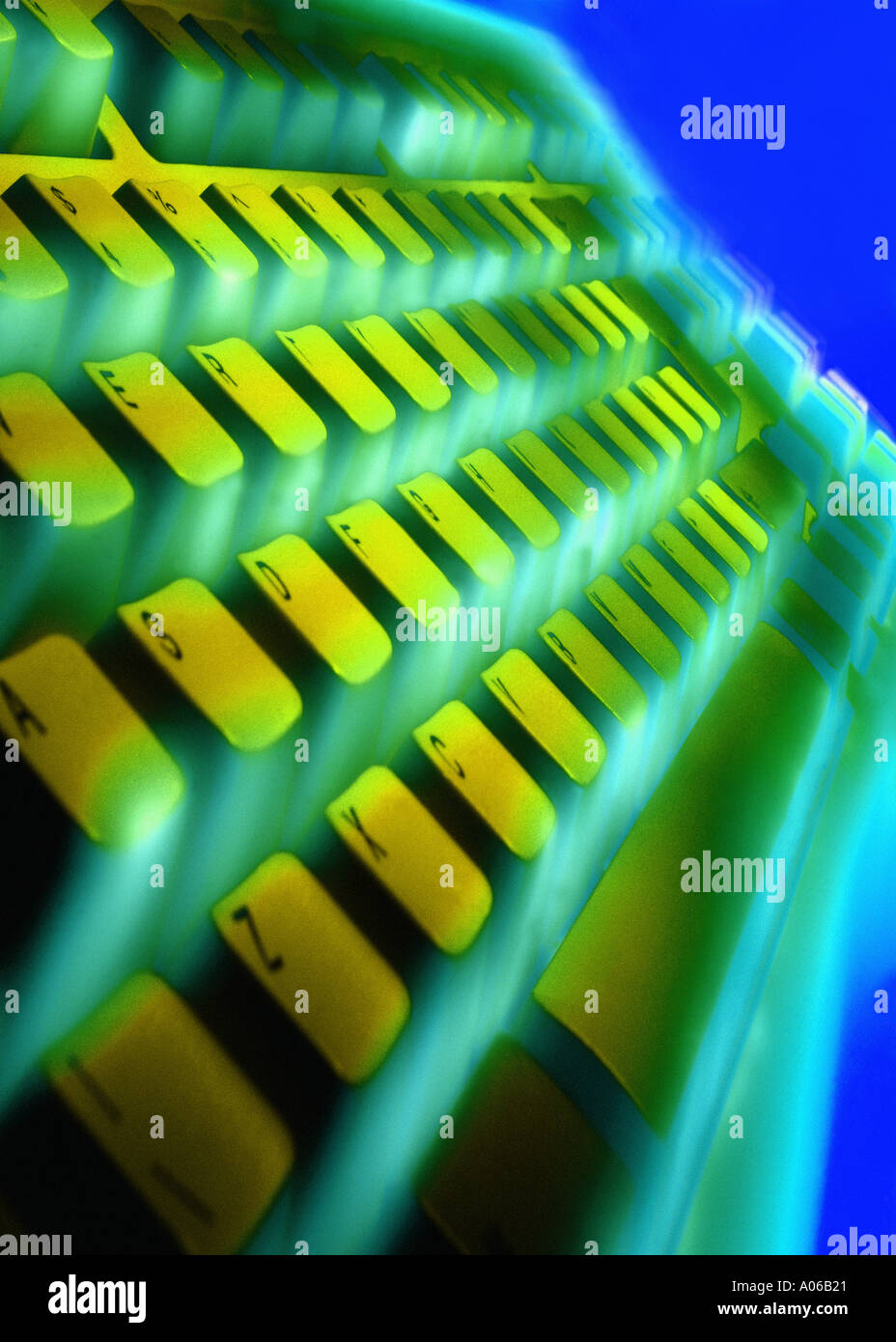 Computer keyboard with glow effect Stock Photo - Alamy