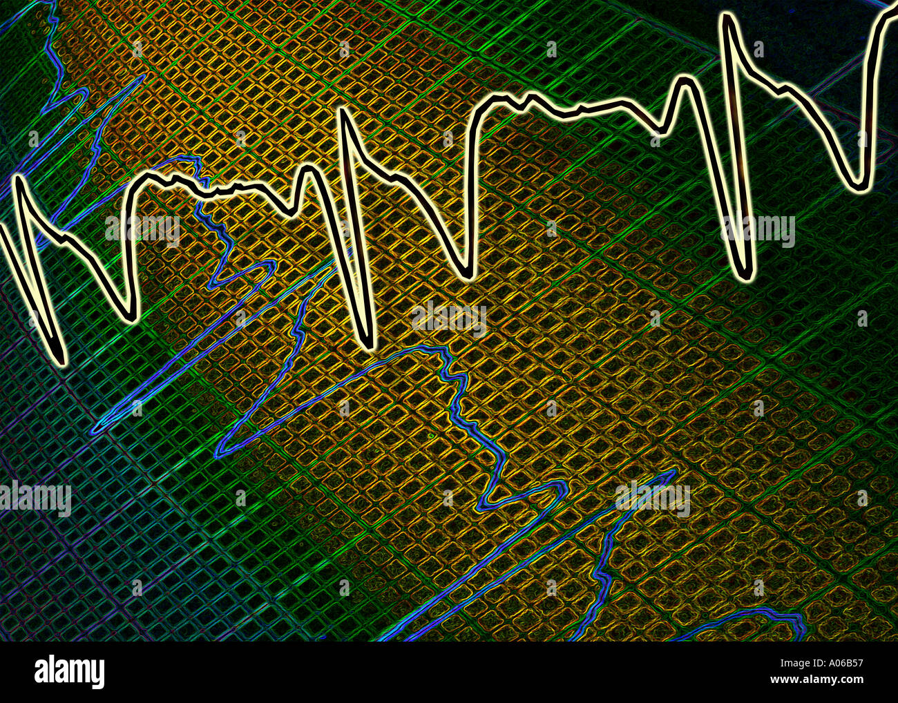 Medicine electrocardiograph ECG trace Stock Photo - Alamy