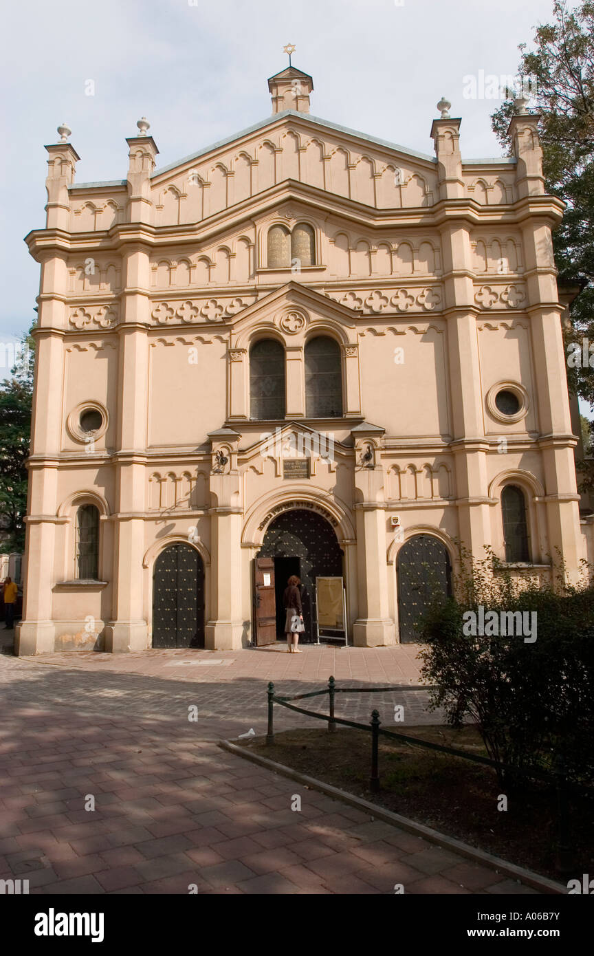 Facade of Jewish Temple or Tempel Synagogue in Kazimierz district of ...