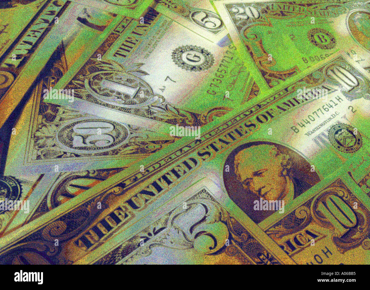 greenbacks US banknotes money Stock Photo - Alamy
