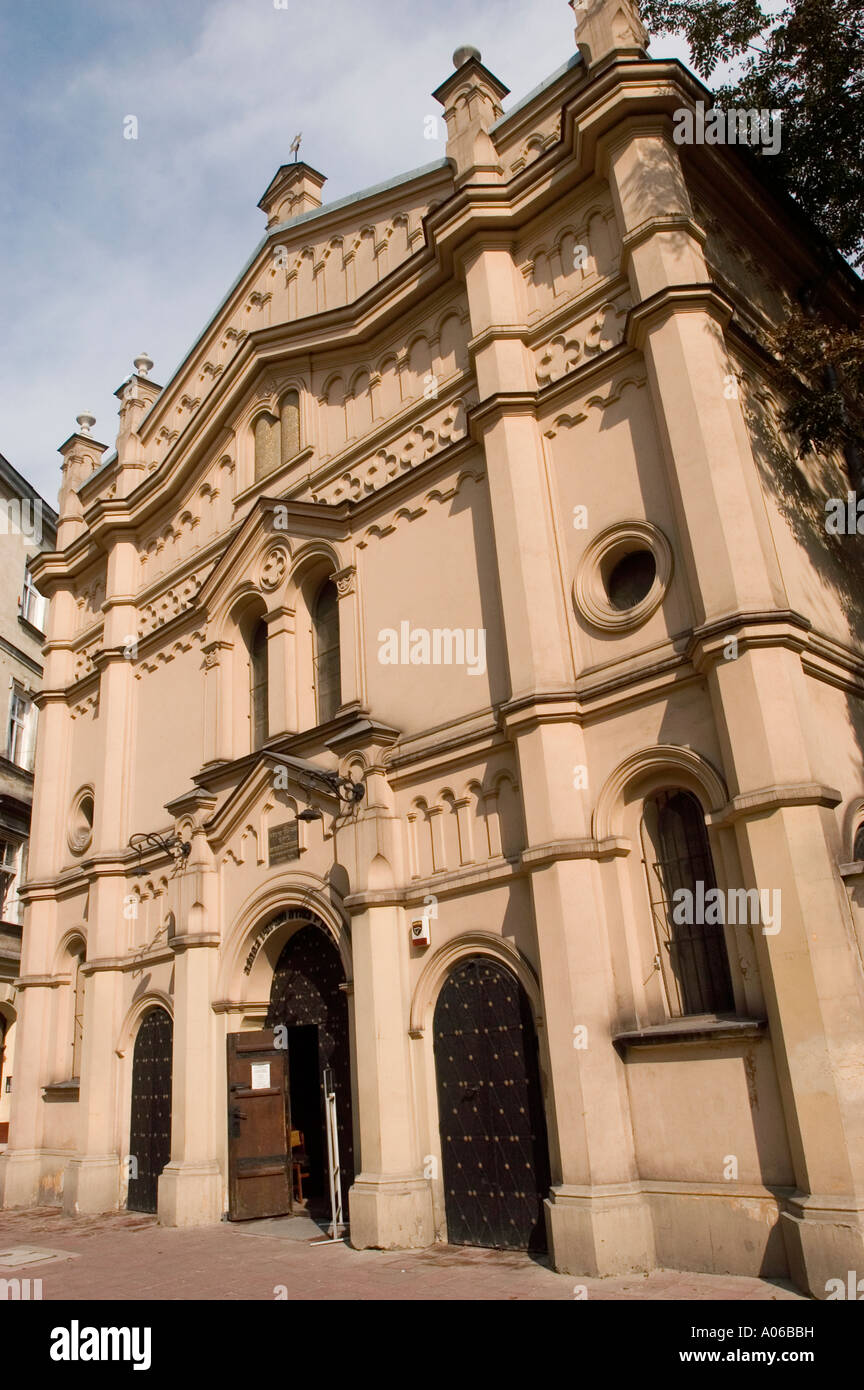 Facade of Jewish Temple or Tempel Synagogue in Kazimierz district of ...