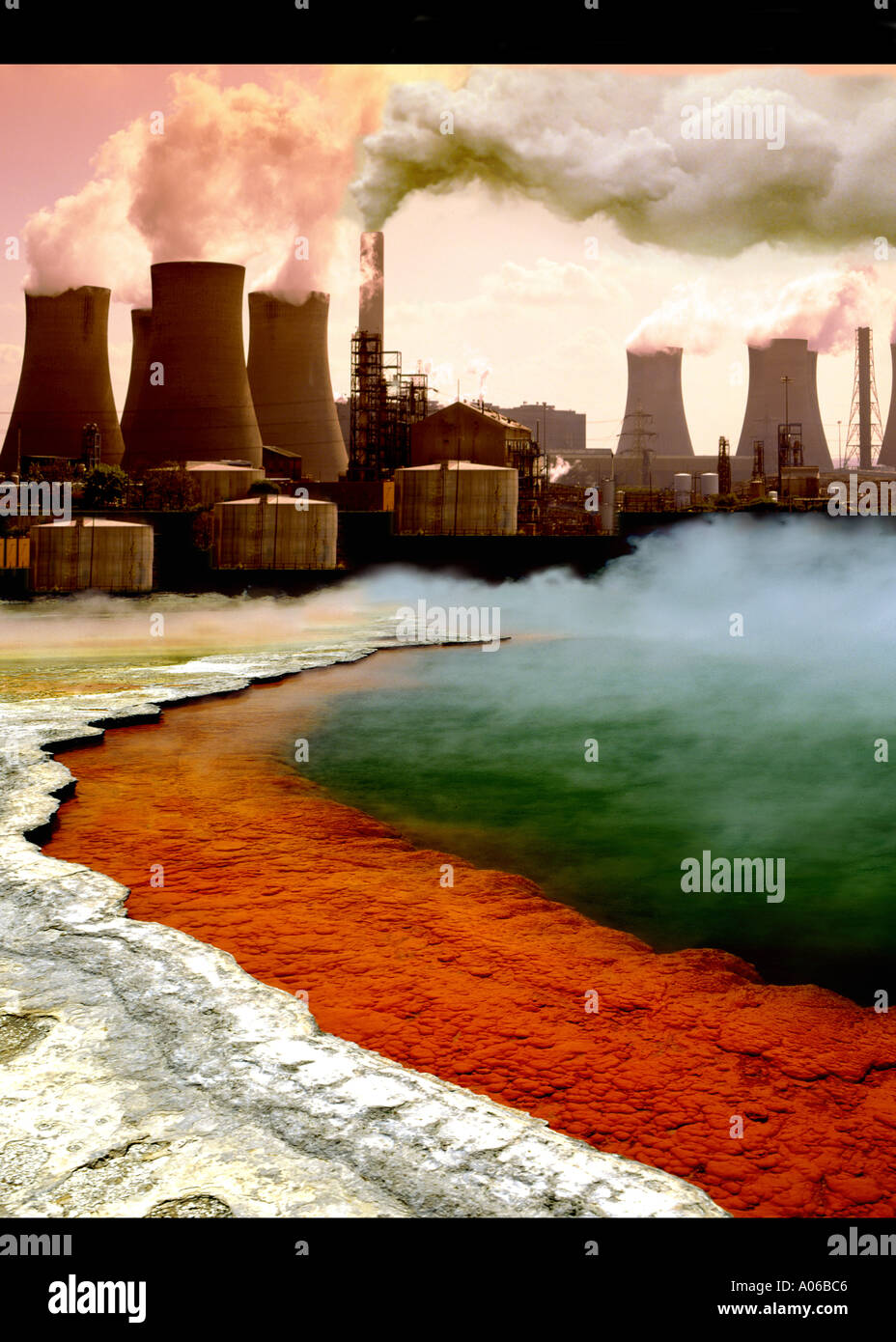 Industrial Pollution and toxic waste Stock Photo - Alamy