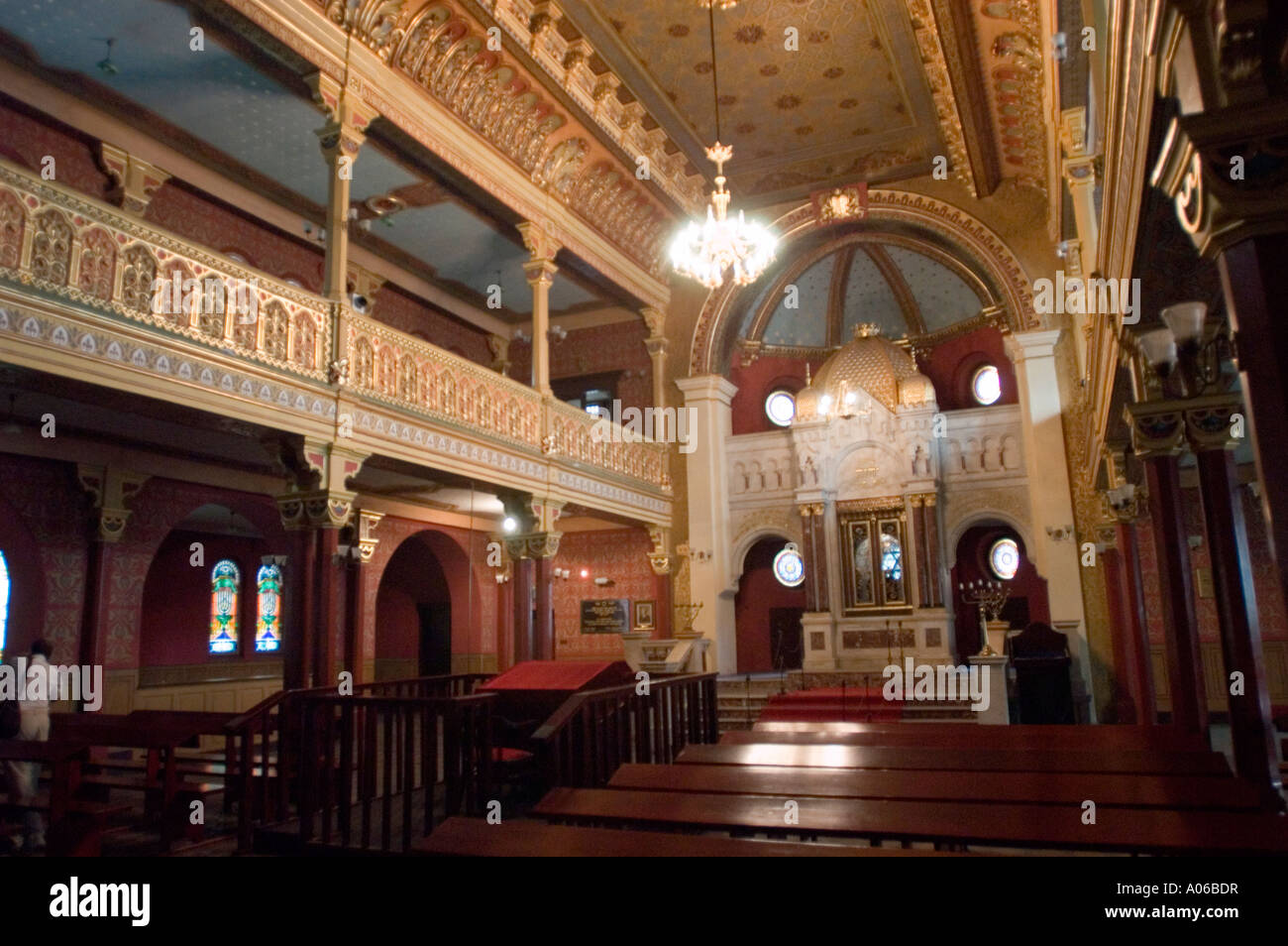 Interior of Jewish Temple or Tempel Synagogue in Kazimierz district of ...