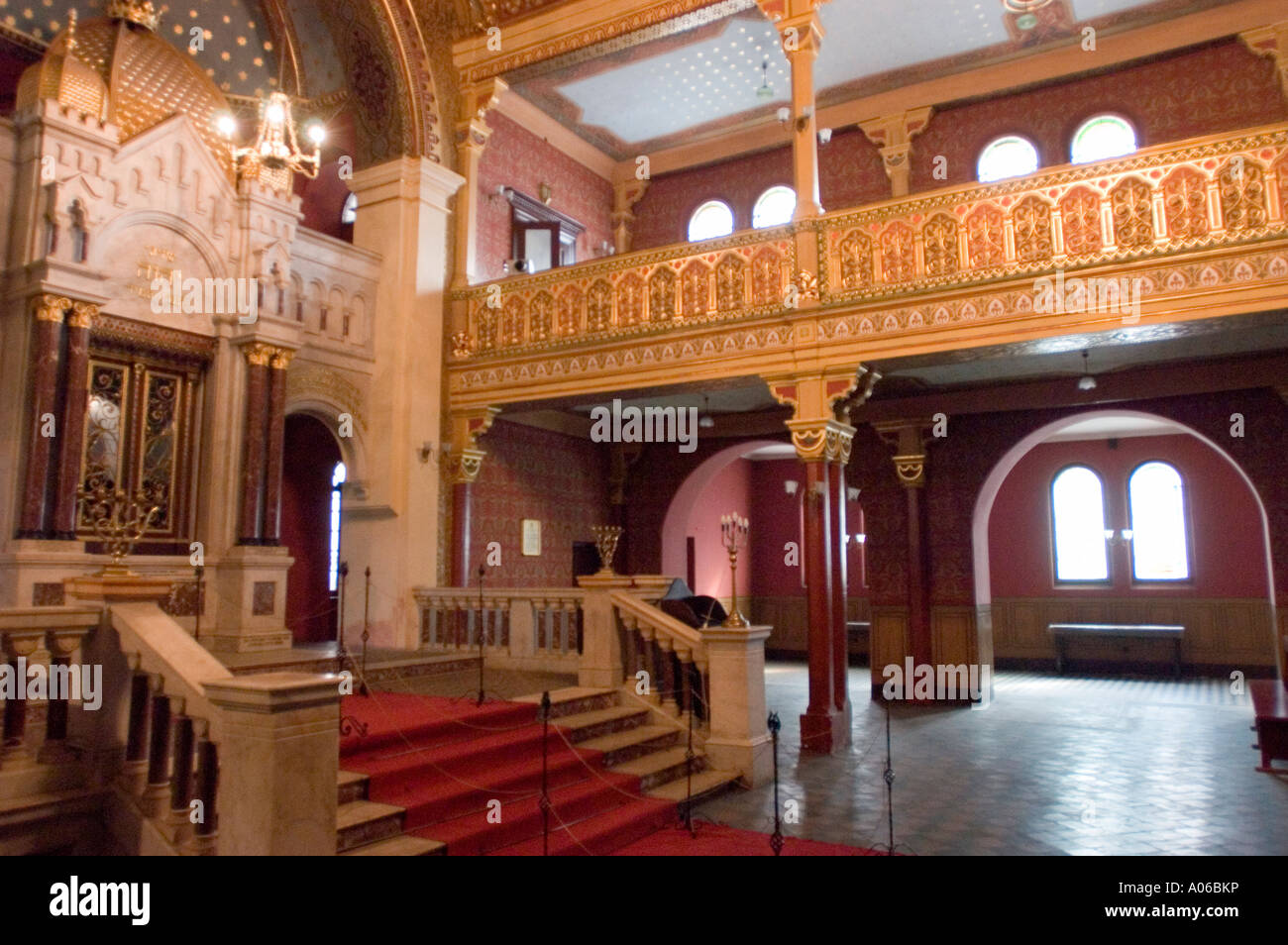 Interior of Jewish Temple or Tempel Synagogue in Kazimierz district of ...