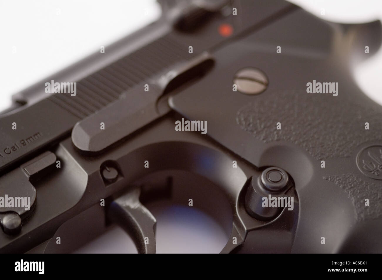 Semi automatic black handgun or pistol Stock Photo - Alamy