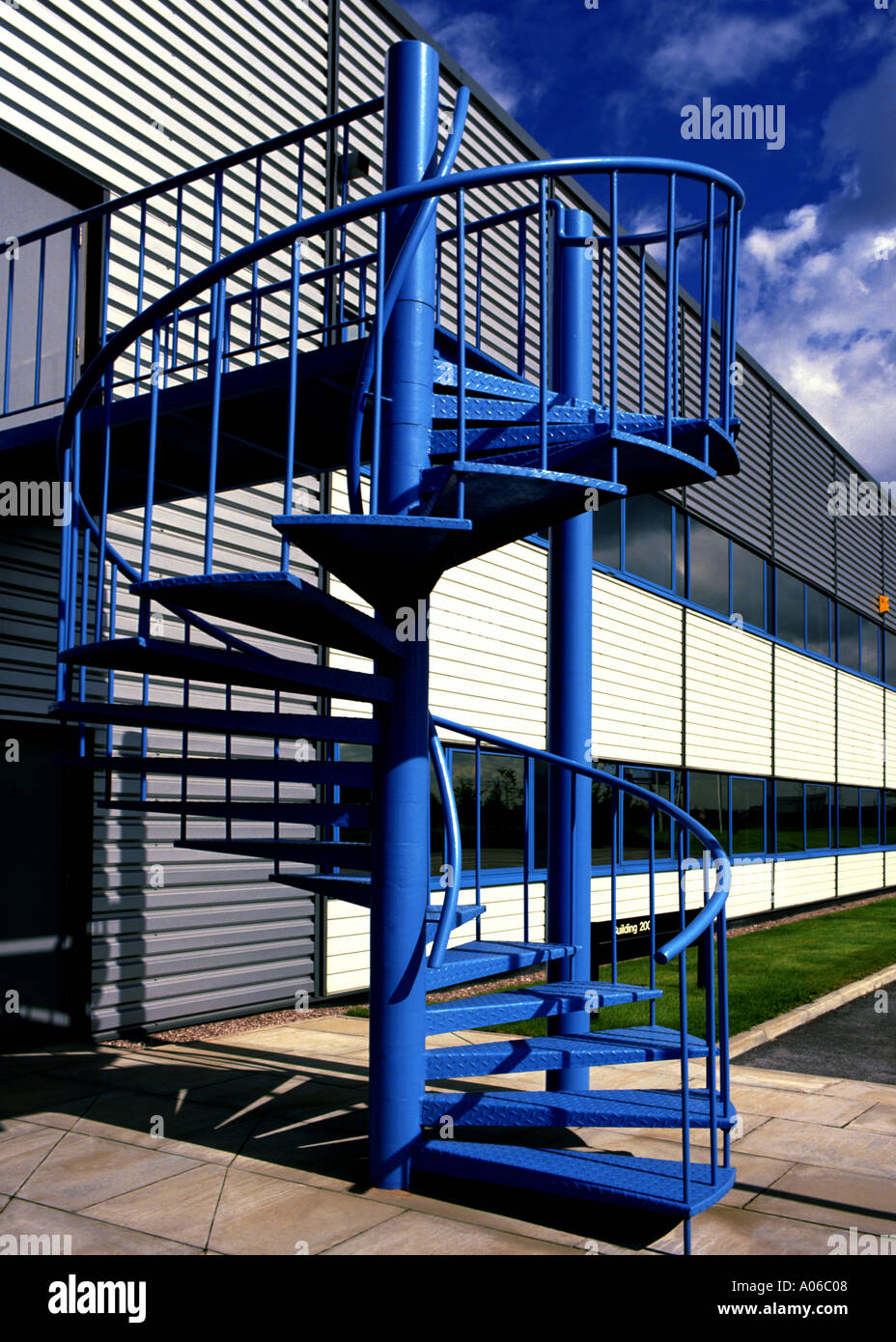 Spiral staircase outside a modern building Stock Photo - Alamy