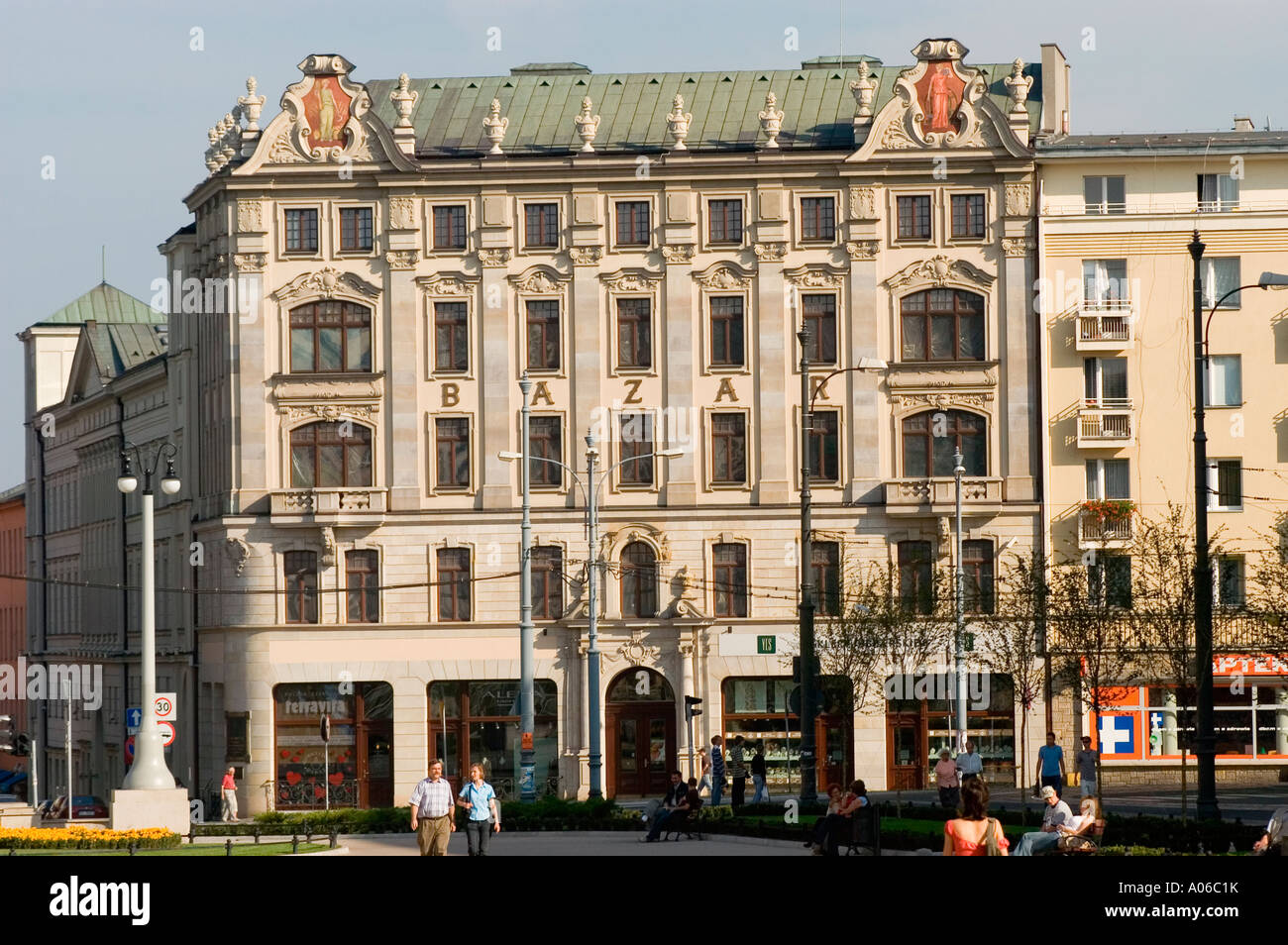 Heritage building of Bazar Hotel on Freedom Square Plac Wolnosci in ...