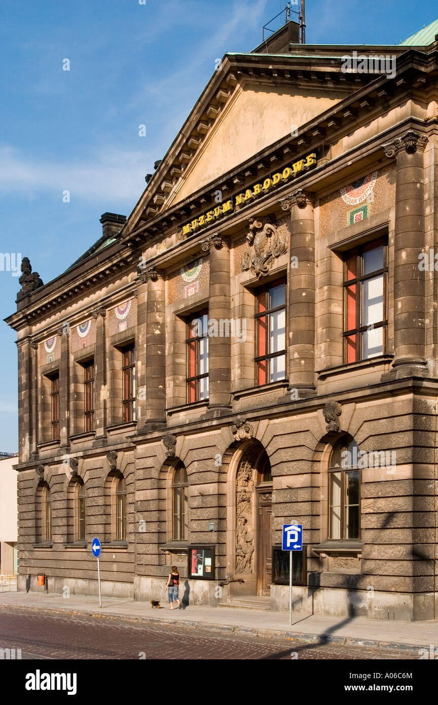National Museum heritage building on Freedom Wolnosci Square in Poznan ...