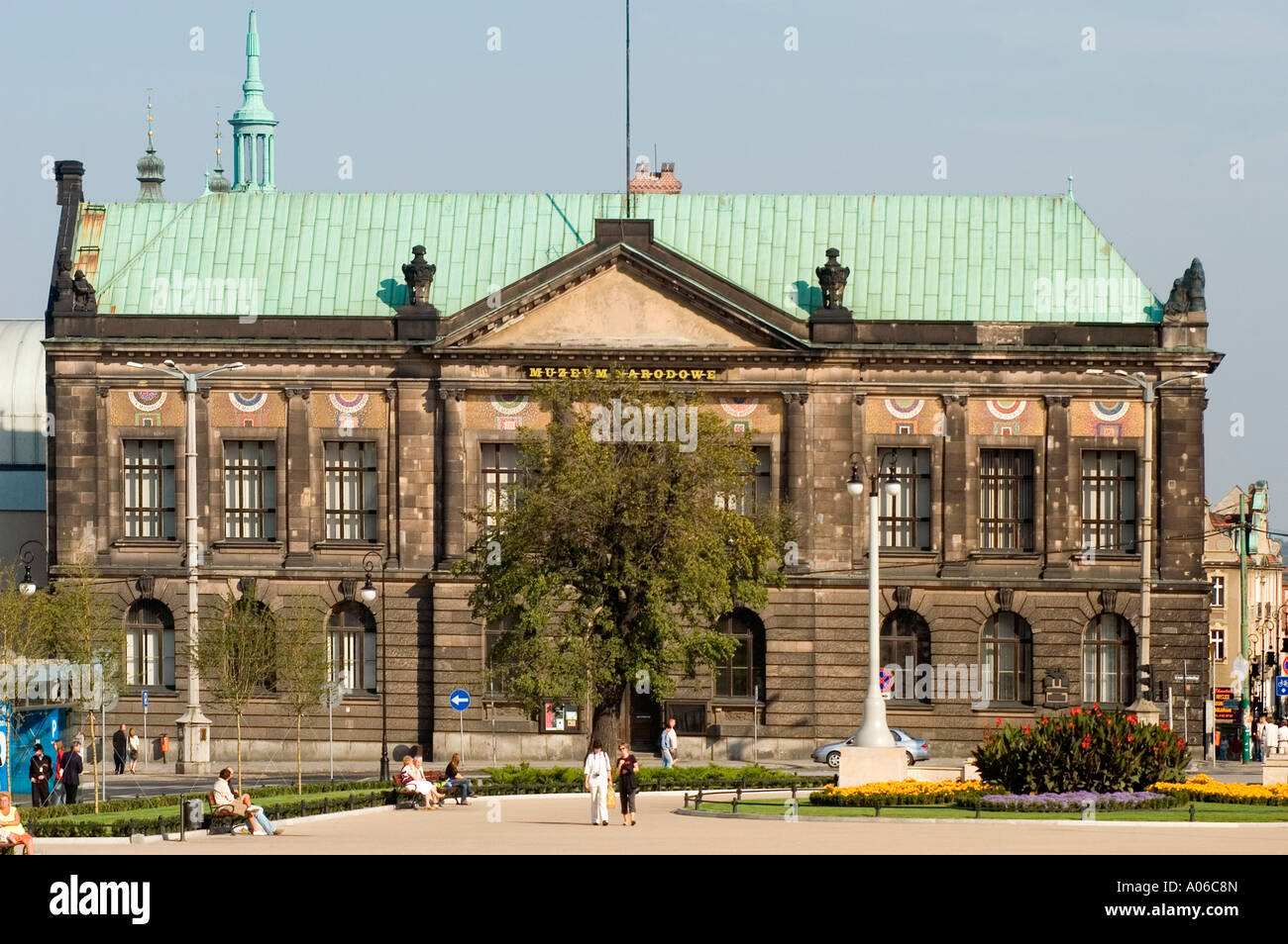 National Museum heritage building on Freedom Wolnosci Square in Poznan ...