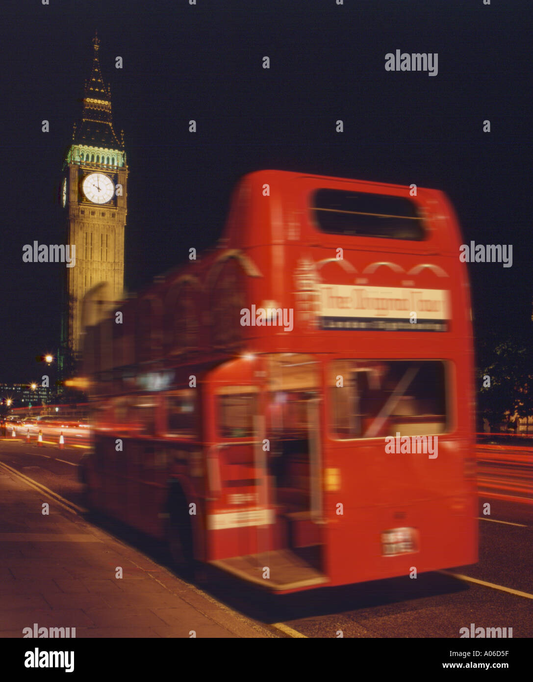 Red double decker bus and Big Ben Stock Photo - Alamy