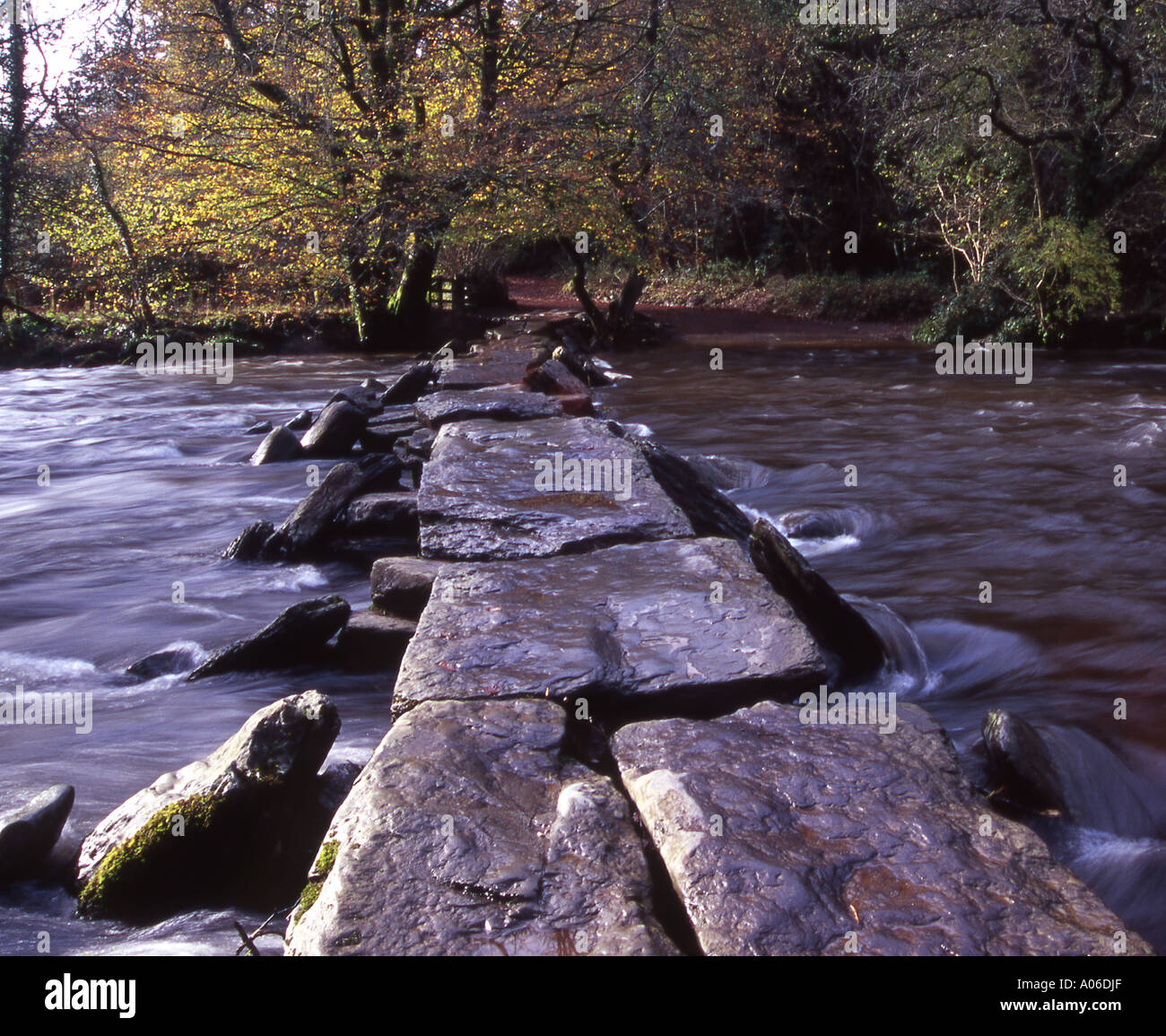 Tarr Steps across the River Barle on Exmoor Stock Photo - Alamy