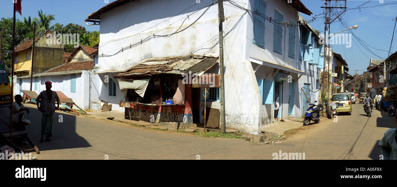 India Kerala Cochin Mattancherry Jewtown panoramic Stock Photo - Alamy