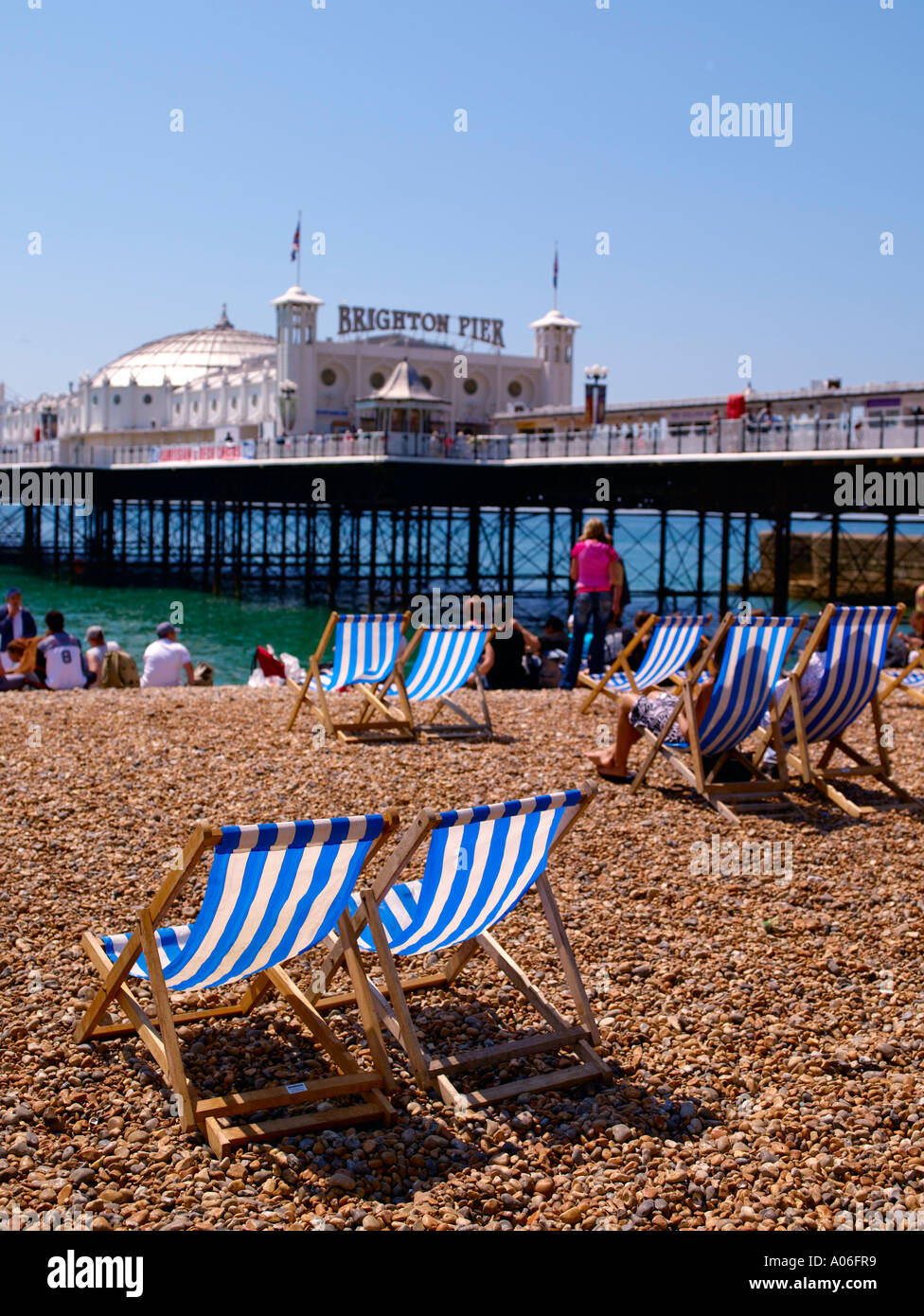 Brighton Beach & Pier Stock Photo - Alamy