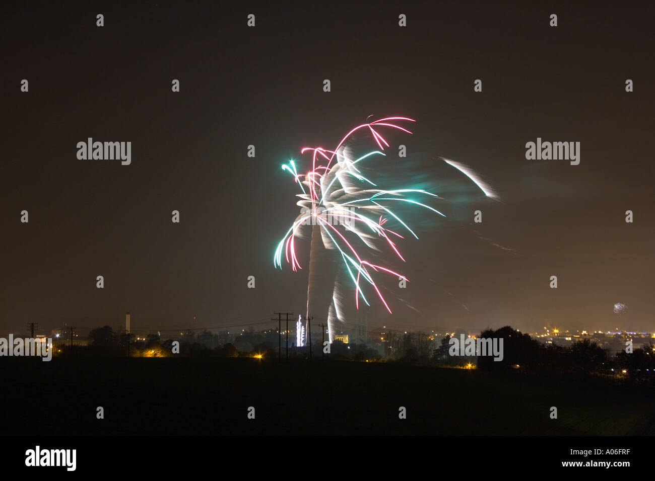 fireworks display at Bury St Edmunds 5th November in Suffolk, UK Stock ...
