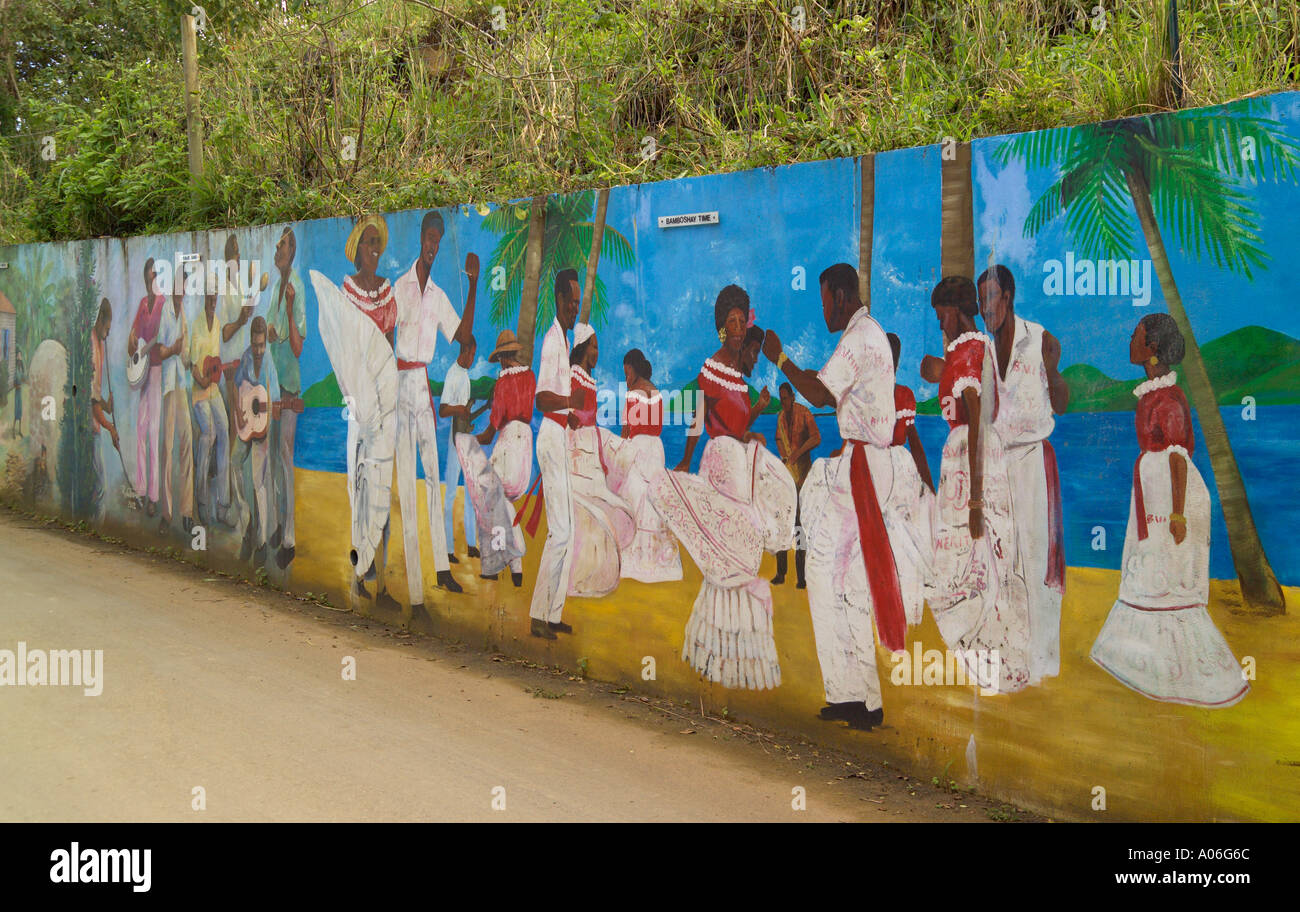 Folklore Wall Paintings Tortola British Virgin Islands Caribbean Stock ...