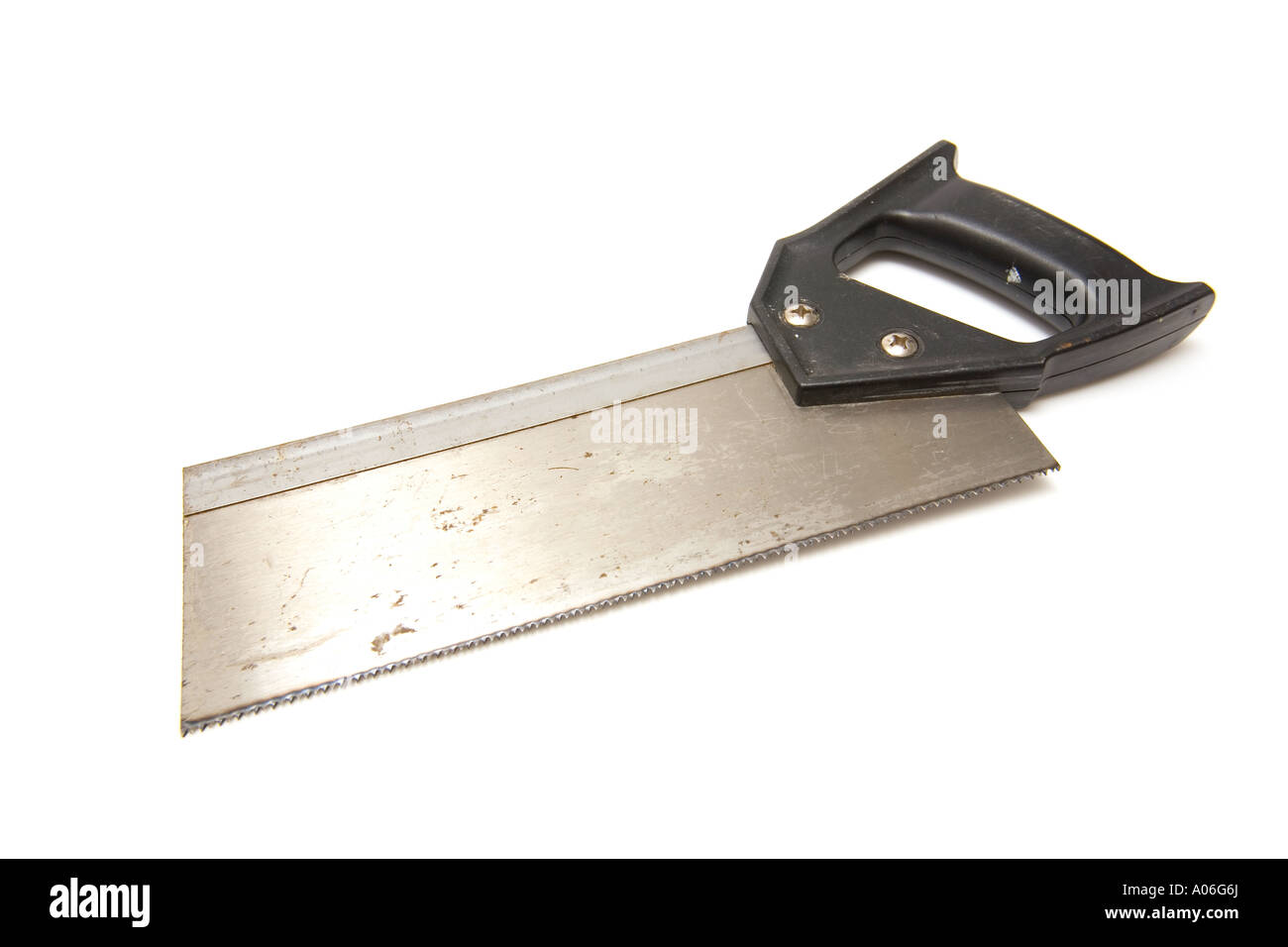 Tenon saw isolated on a white studio background Stock Photo - Alamy
