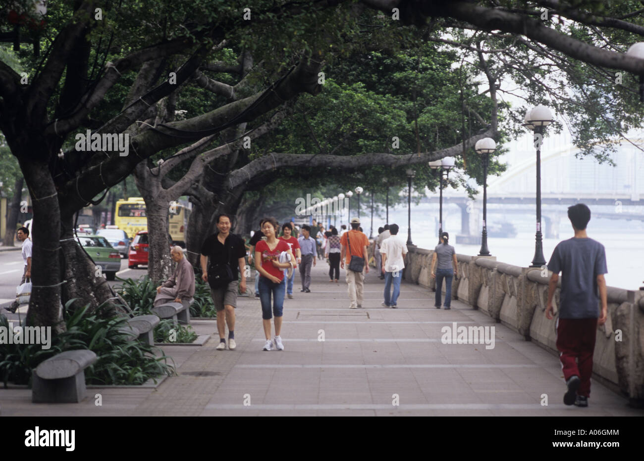 Pedestrians on road hi-res stock photography and images - Alamy