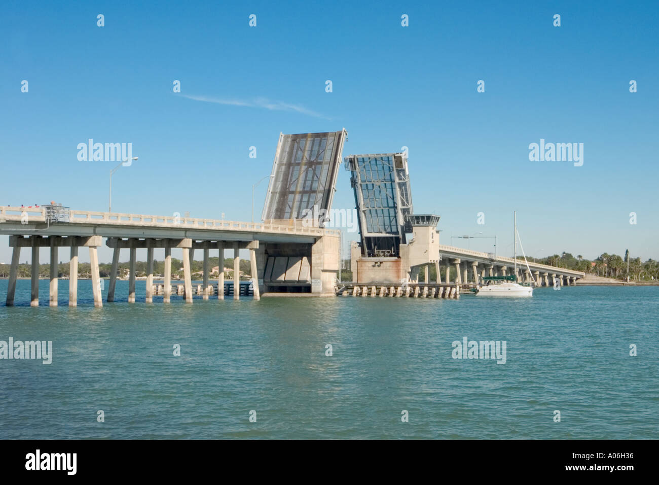 Siesta Key lift bridge Florida Stock Photo - Alamy