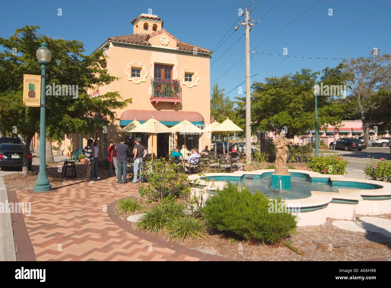 Historic Burns Square area Sarasota Florida Stock Photo - Alamy