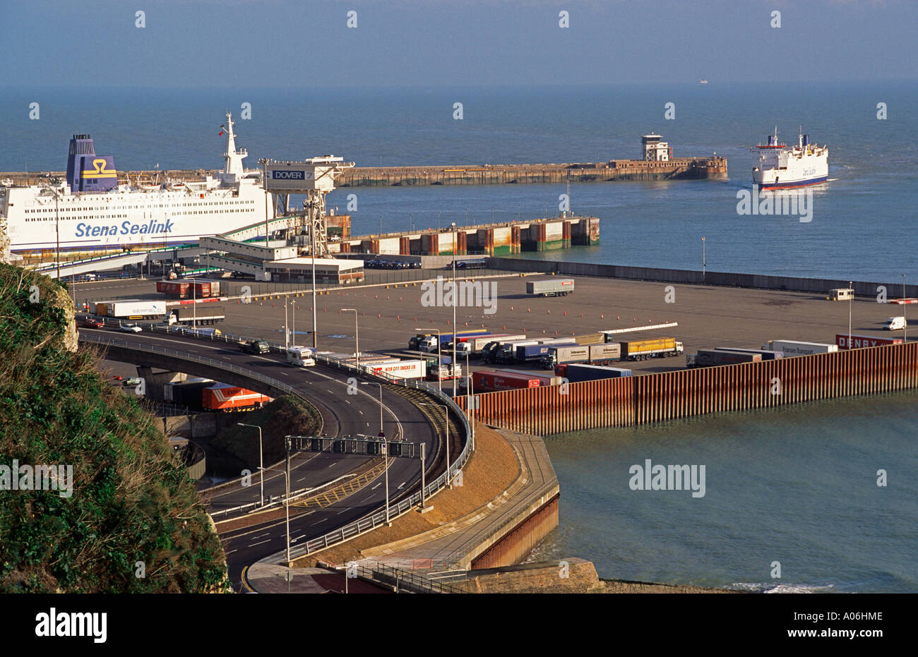 Dover Harbour Kent England UK Stock Photo - Alamy
