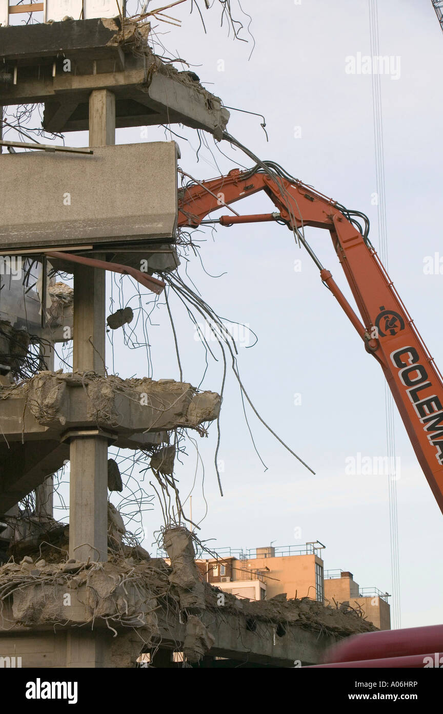 demolition work on 1960's buildings in central london, UK Stock Photo ...