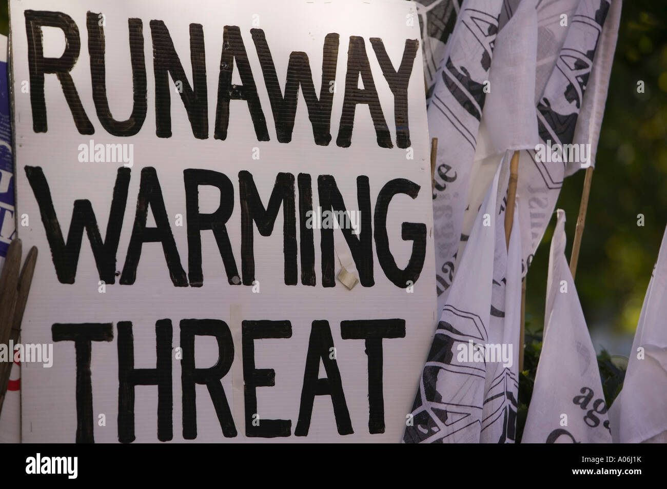a poster at the I Count climate change rally in London, UK Stock Photo ...