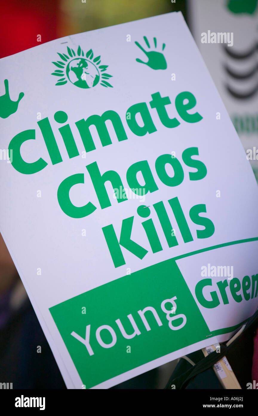a poster at the I Count climate change rally in London, UK Stock Photo ...