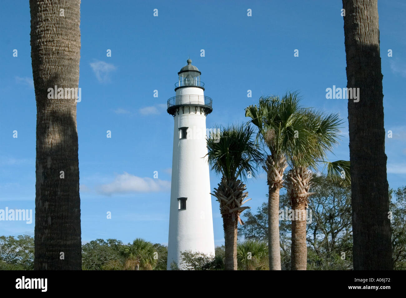 St Simons Island Lighthouse 1872 Georgia Stock Photo - Alamy