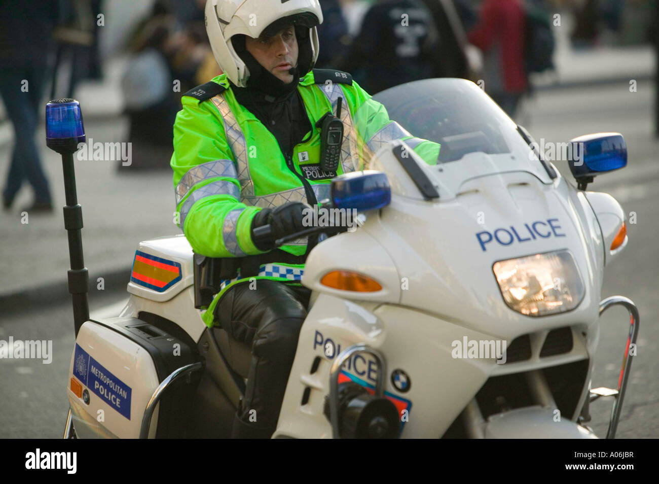 a police motorcycle rider in London, UK Stock Photo - Alamy