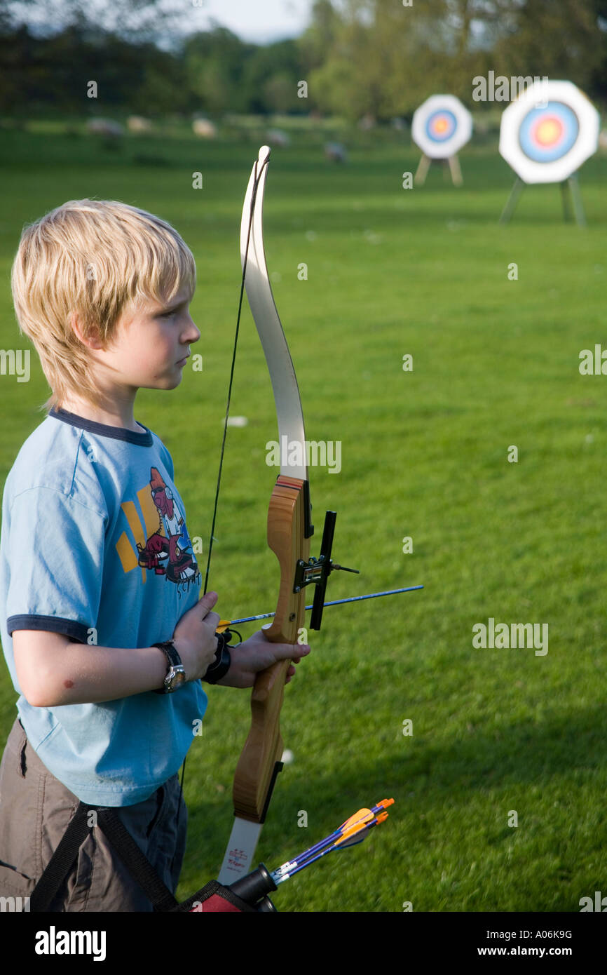 Boy child children archery bow hi-res stock photography and images - Alamy