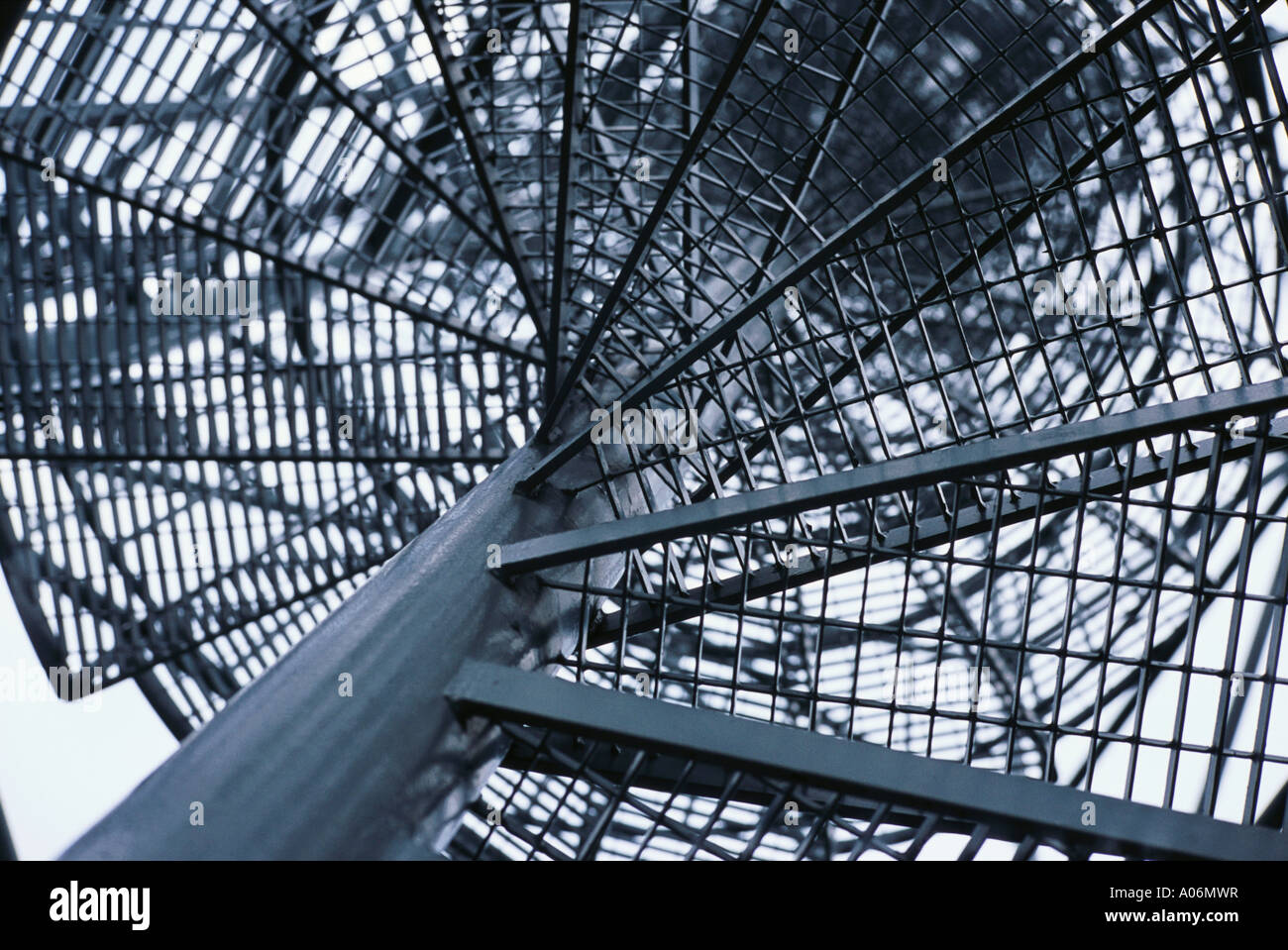 Structural Detail of spiral staircase military disused Watchtower near ...