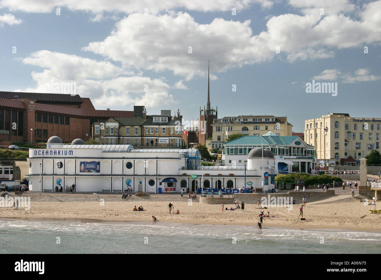 Bournemouth seafront from pier Stock Photo - Alamy