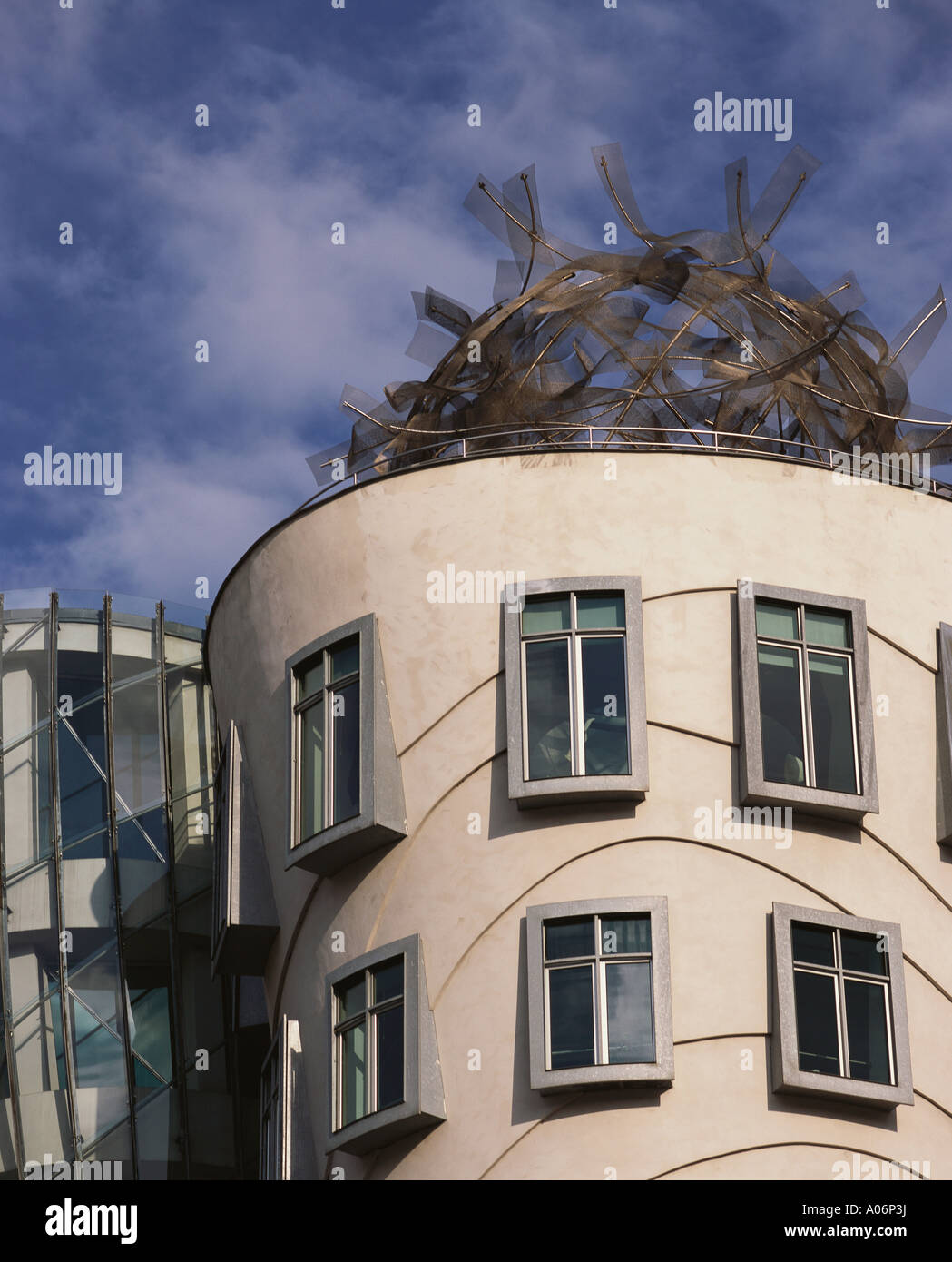 Detail of Dancing Lady building Prague Stock Photo - Alamy