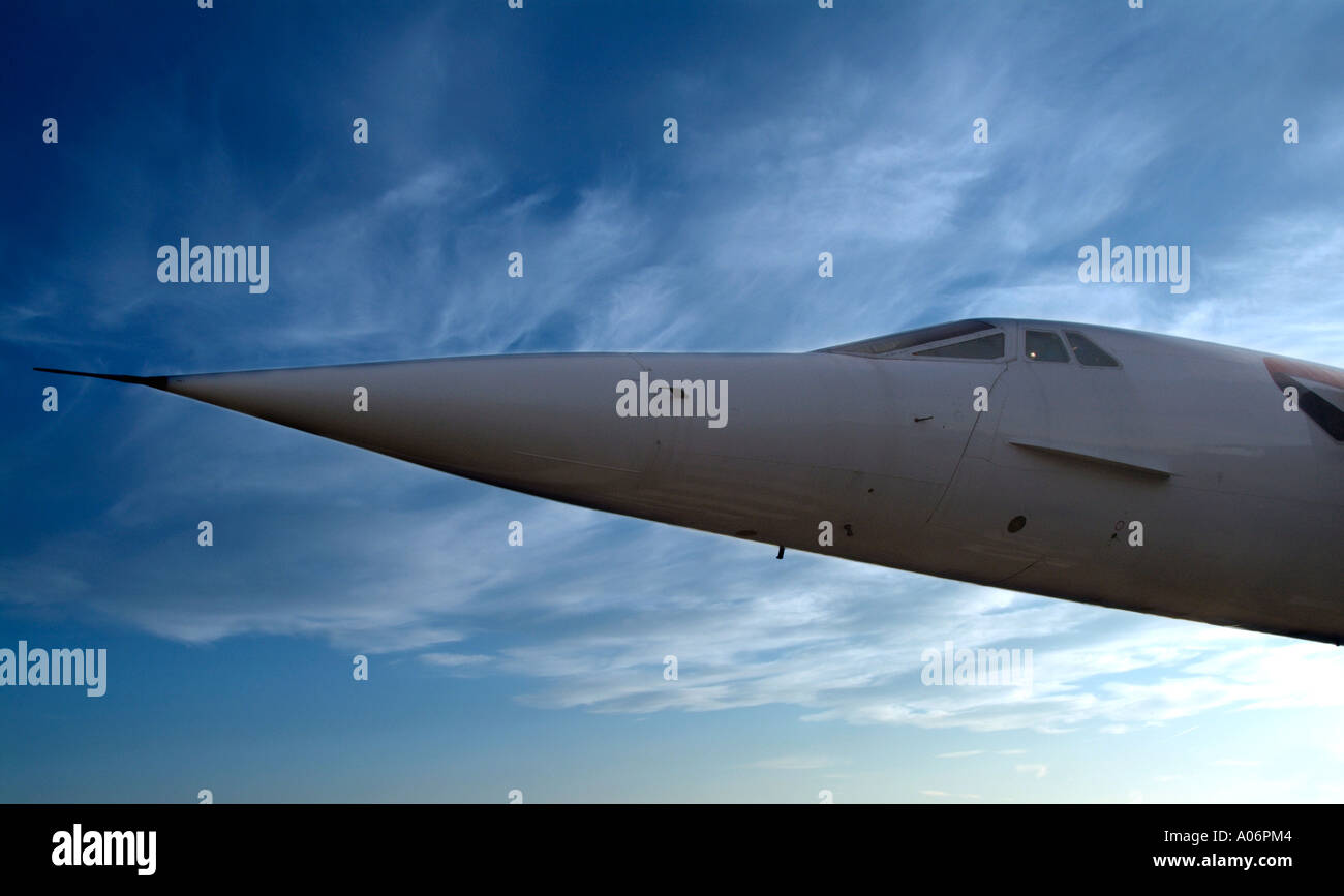 Concorde anglo french supersonic aircraft England UK United Kingdom GB ...