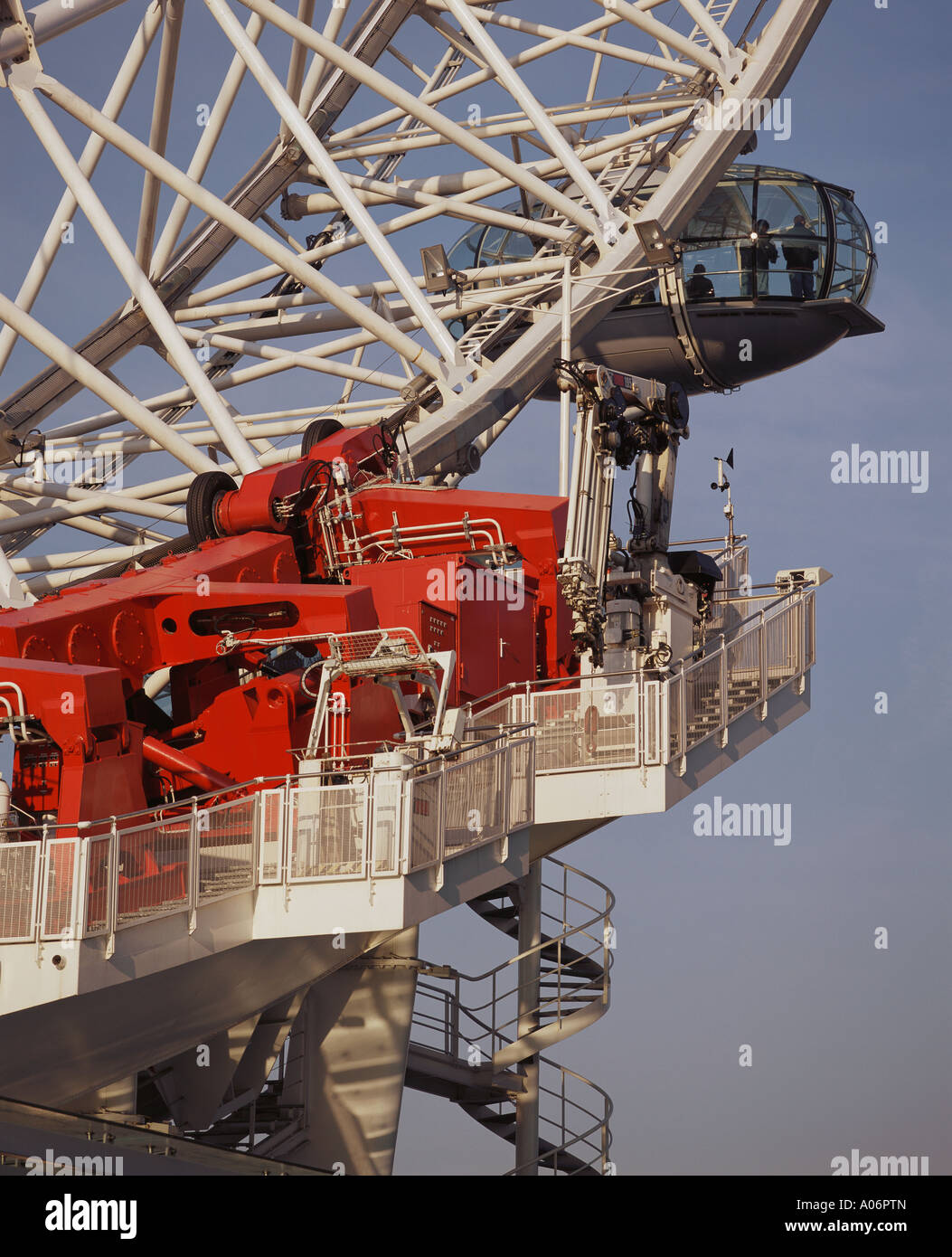 Detail of Drive Mechanism of London Eye Millenium Wheel Stock Photo - Alamy
