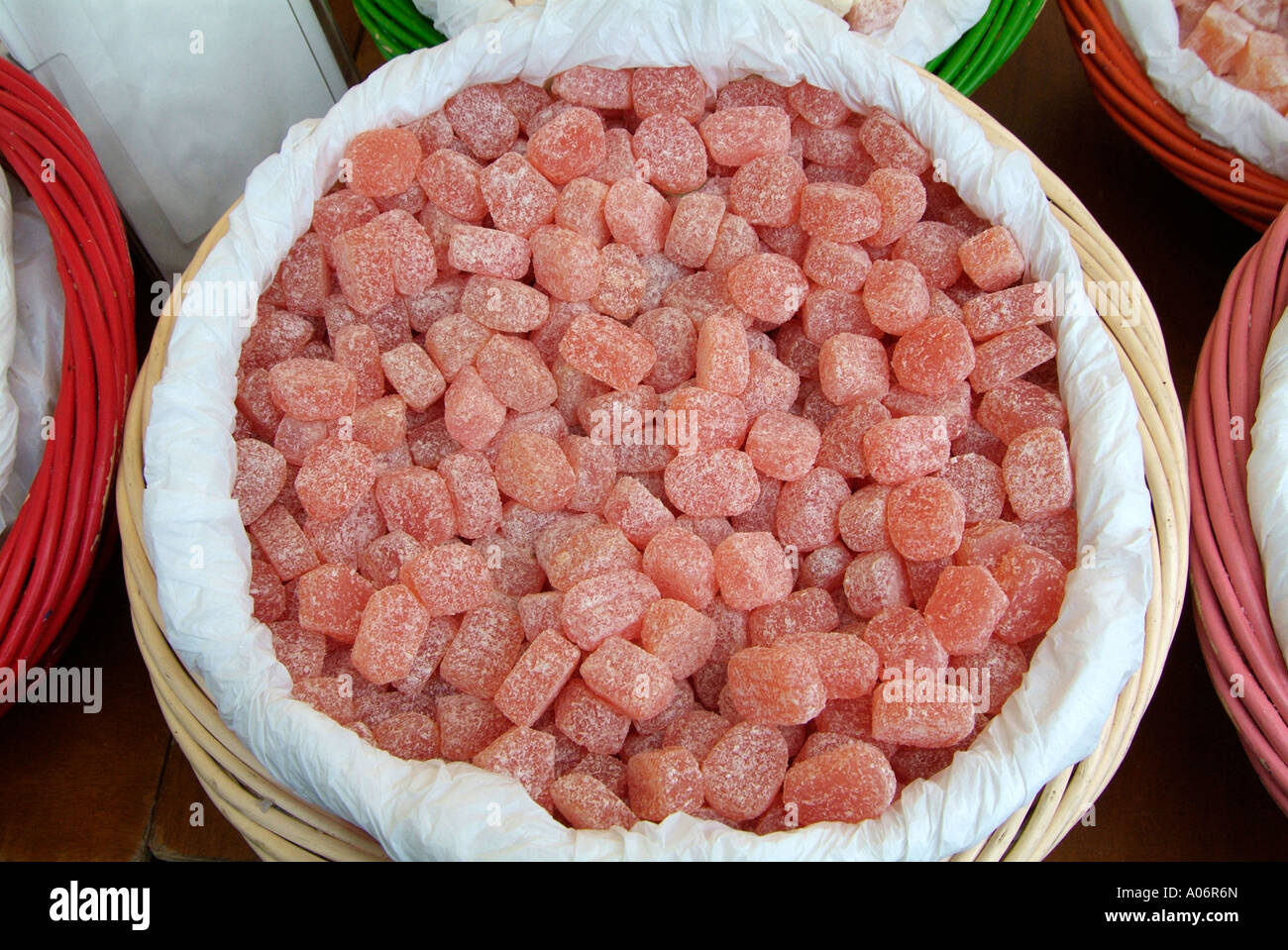 Turkish delight rose pink red sweet special confectionary variety ...