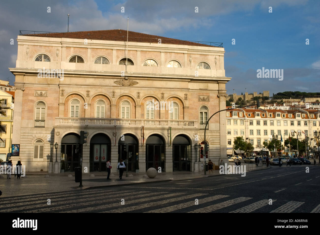 Teatro Nacional de Dona Maria II in central Lisbon Portugal EU Stock ...