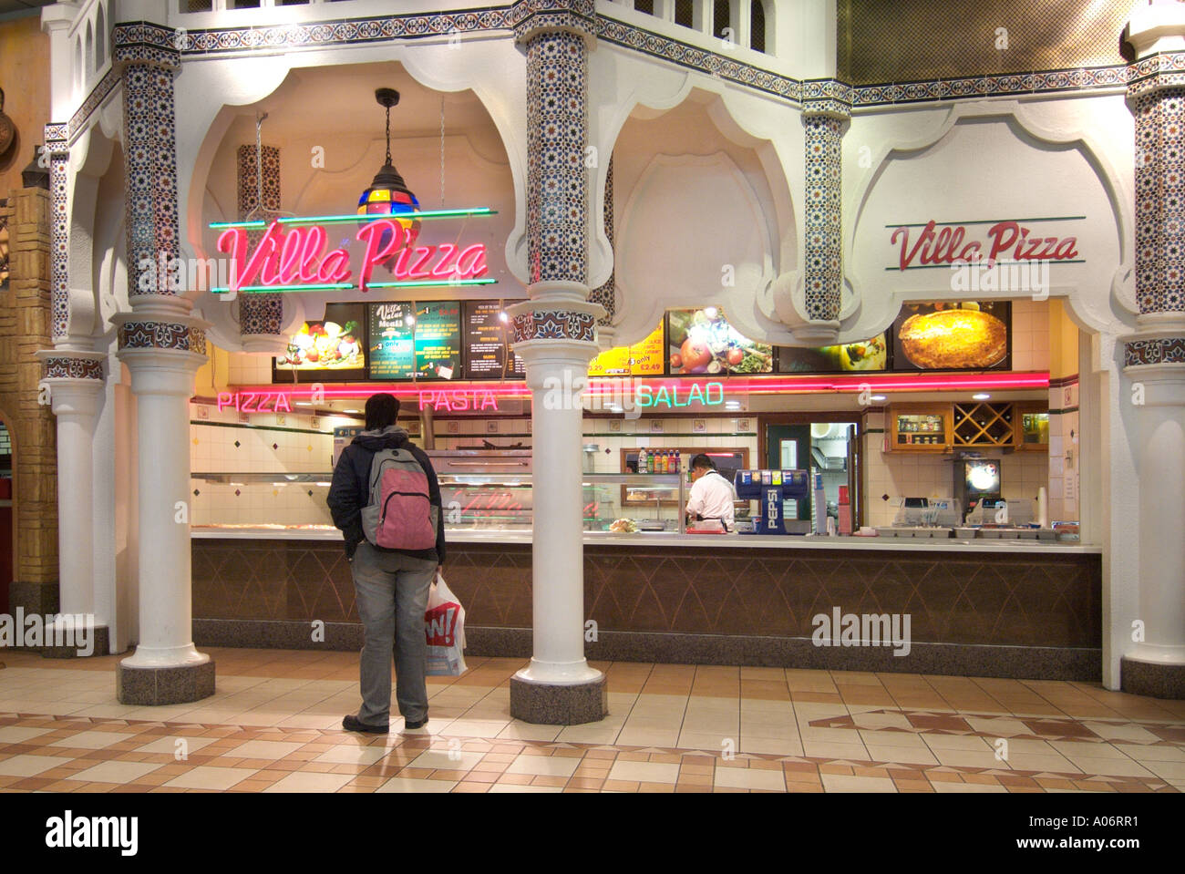 Pizza shop store Trafford centre UK United Kingdom England Europe GB ...