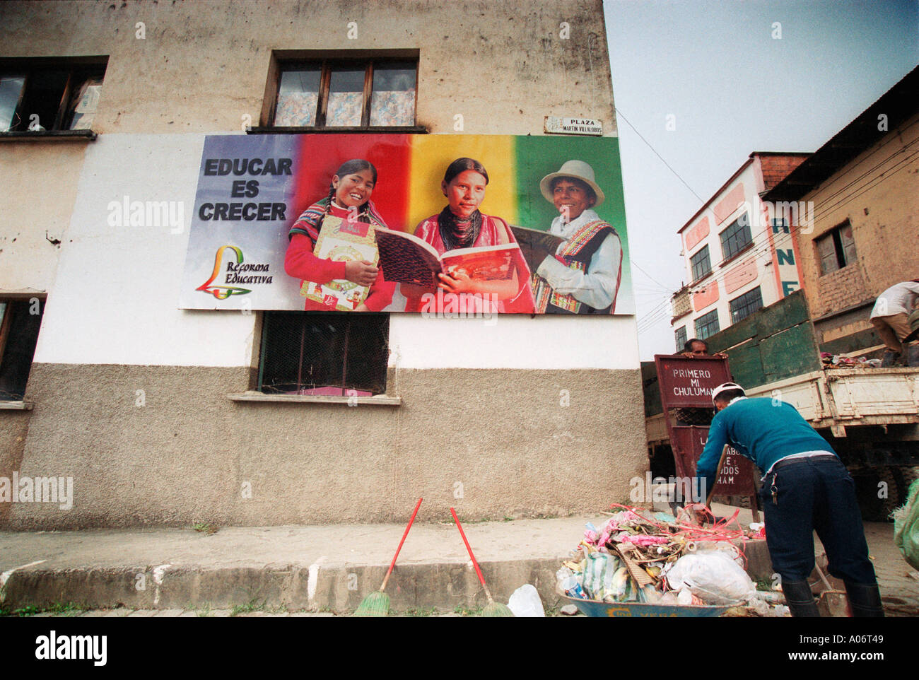 Chulumani Bolivia Education is to improve Bolivian poster campaign 2001 ...