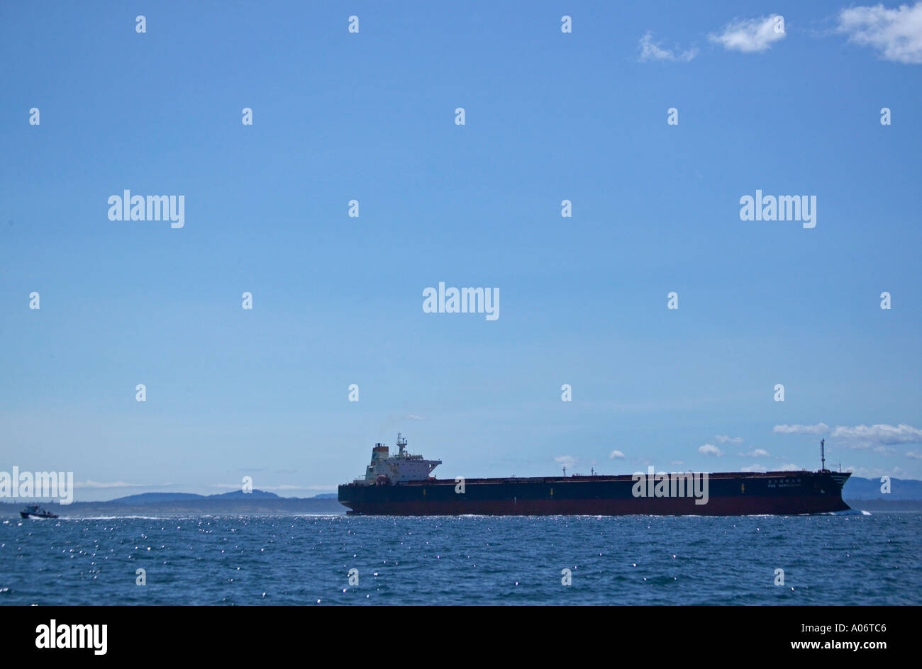 An ocean going freighter in the San Juan Islands Stock Photo - Alamy